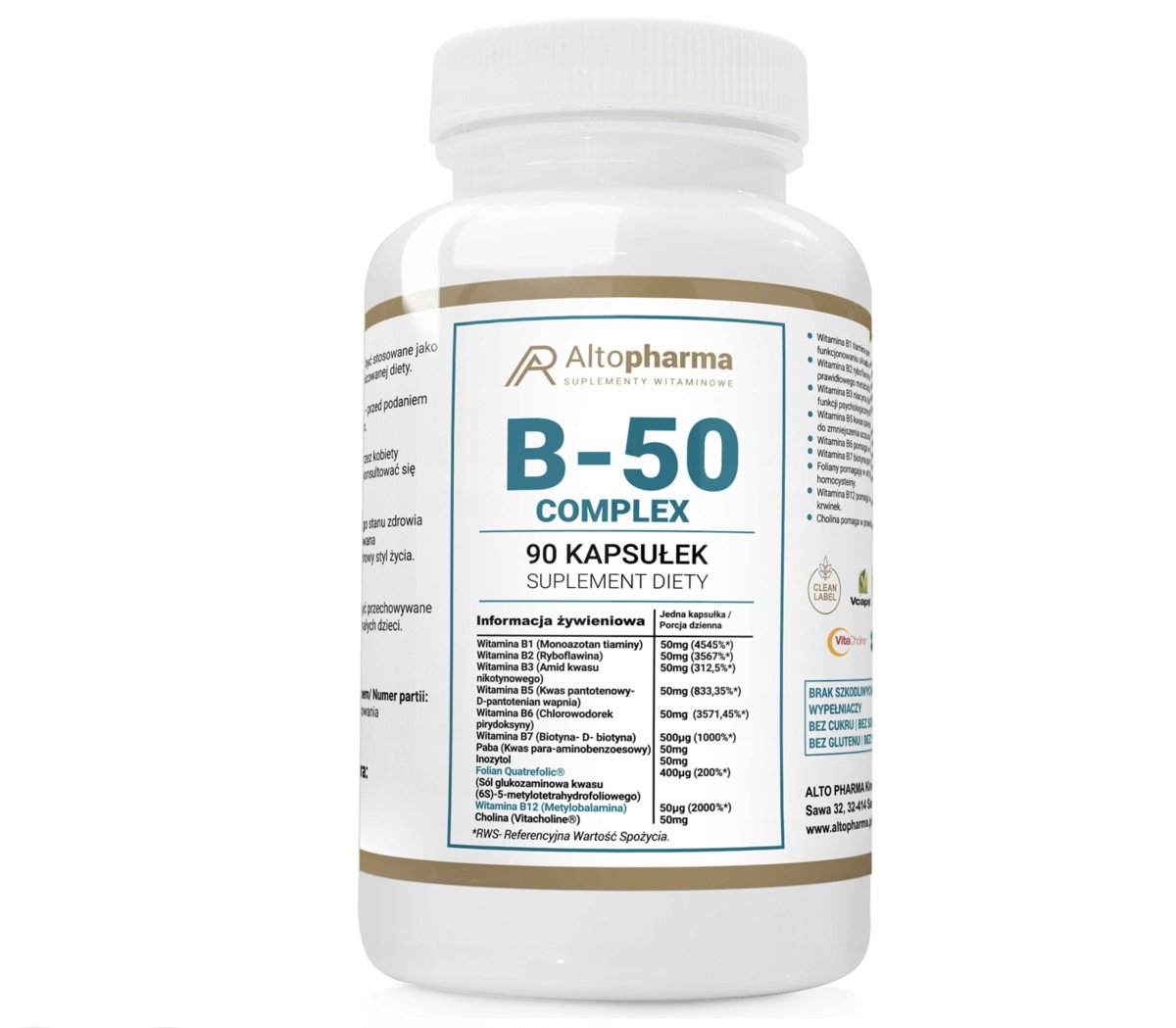 Alto Pharma, Witamina B-50 Complex, 90 Kaps. | Sklep EMPIK.COM