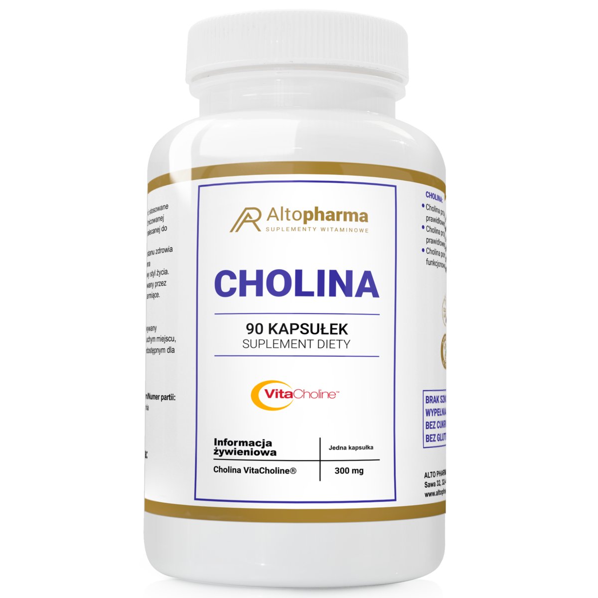 AltoPharma Cholina VitaCholine 300mg 90 Kapsu ek Sklep EMPIK COM