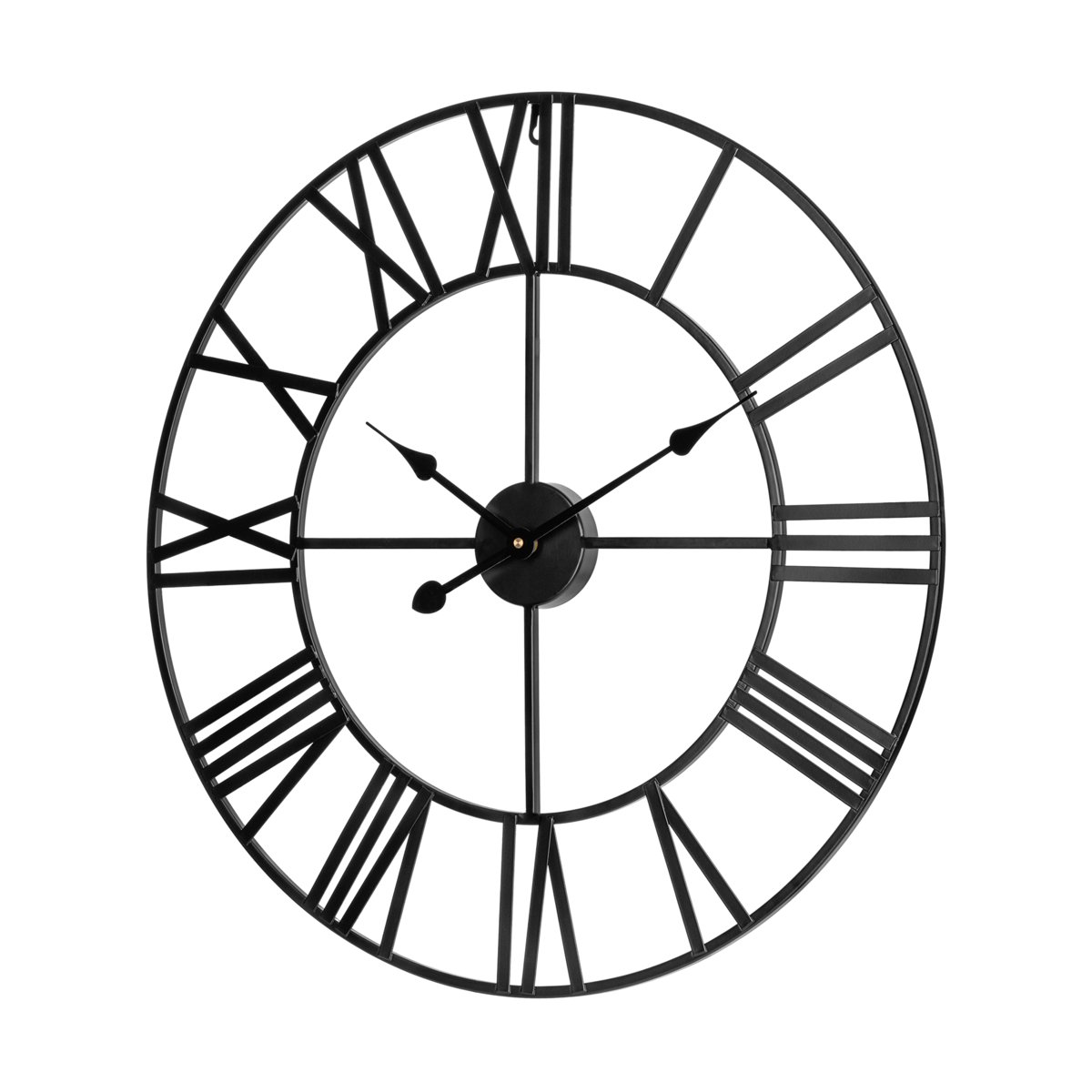 Aluminiowy Du y Zegar cienny Metalowy Retro Loft Vintage Rzymski 60 Cm Aluminiowy Du y Zegar cienny Metalowy Retro Loft Vintage Rzymski 60 Cm
