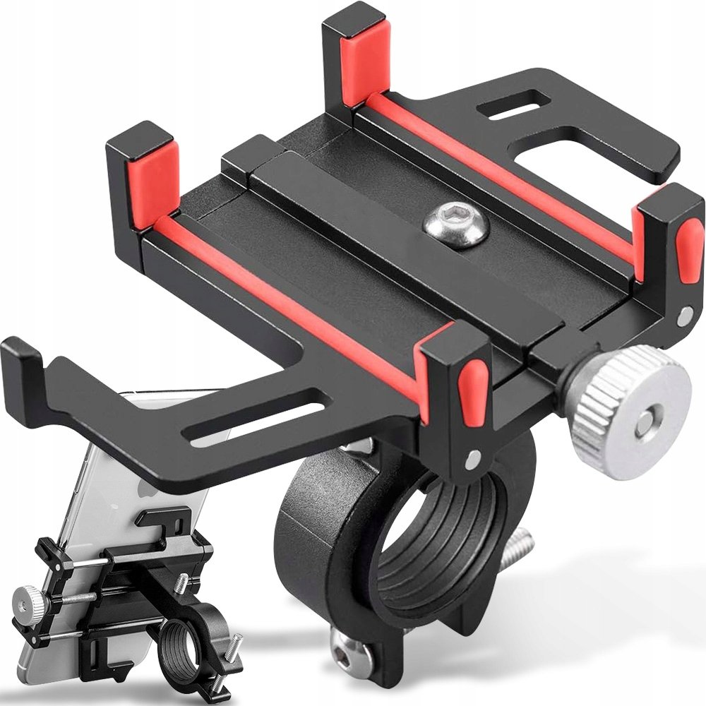 ALUMINIOWY UCHWYT S SHAPE ROWEROWY NA KIEROWNICĘ TELEFON MOTOCYKL ROWER ...