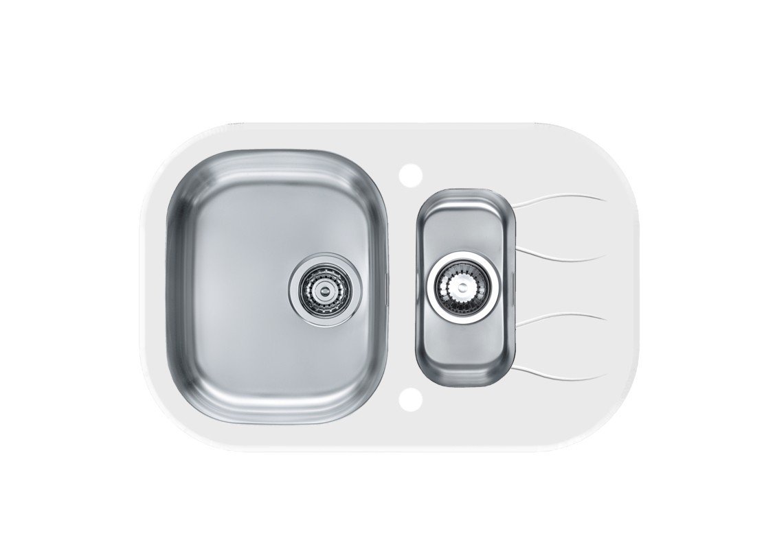 ALVEUS WAVE 30 zlewozmywak szklany biały odwracalny 1102741 - ALVEUS ...