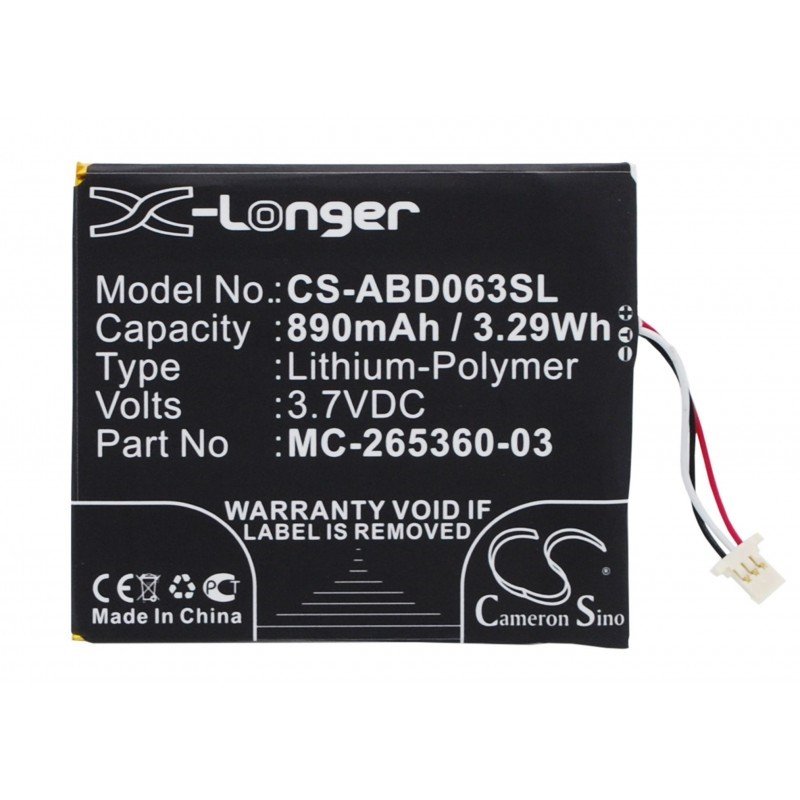 Amazon Kindle 7 / 58-000083 890mAh 3.29Wh Li-Polymer 3.7V (Cameron Sino ...