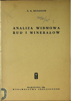 Analiza widmowa rud i minerałów - | Książka w Empik