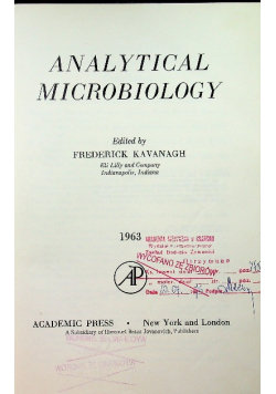 Analytical microbiology - Academic Press | Książka w Empik