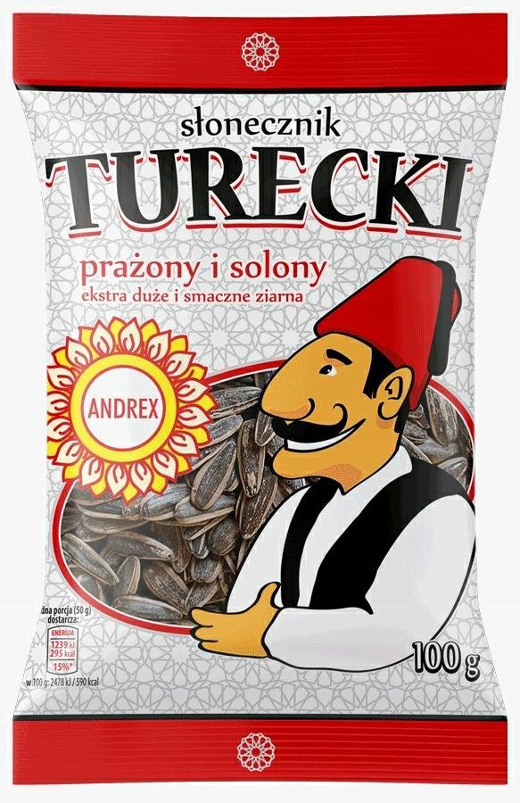 ANDREX SŁONECZNIK PRAŻONY TURECKI 100G SOLONY - Inna marka | Sklep ...