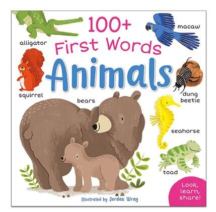 Animals: 100+ First Words - Miles Kelly | Książka w Empik