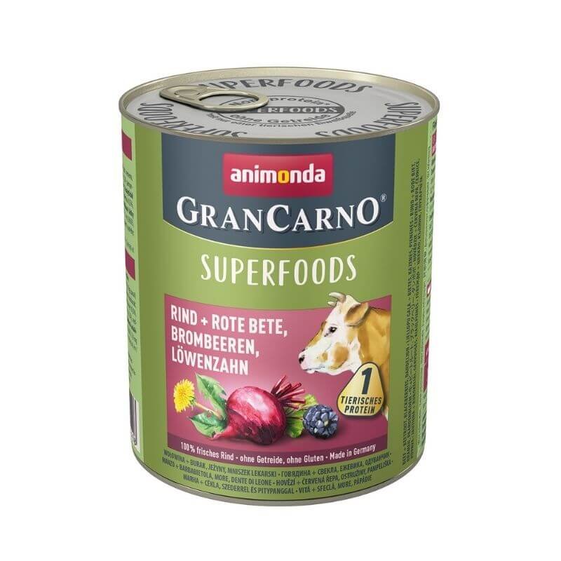 Animonda Grancarno Superfoods Wołowina Burak Jeżyny Mniszek Lekarski ...
