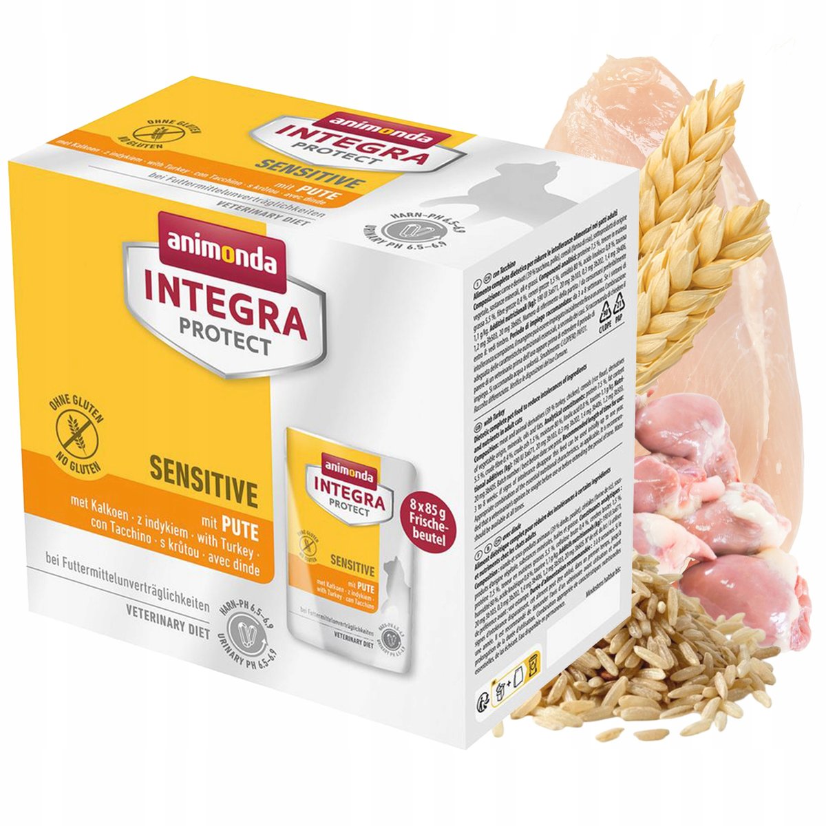 ANIMONDA Integra Protect Sensitive karma mokra dla kota Indyk 8 x 85g ...