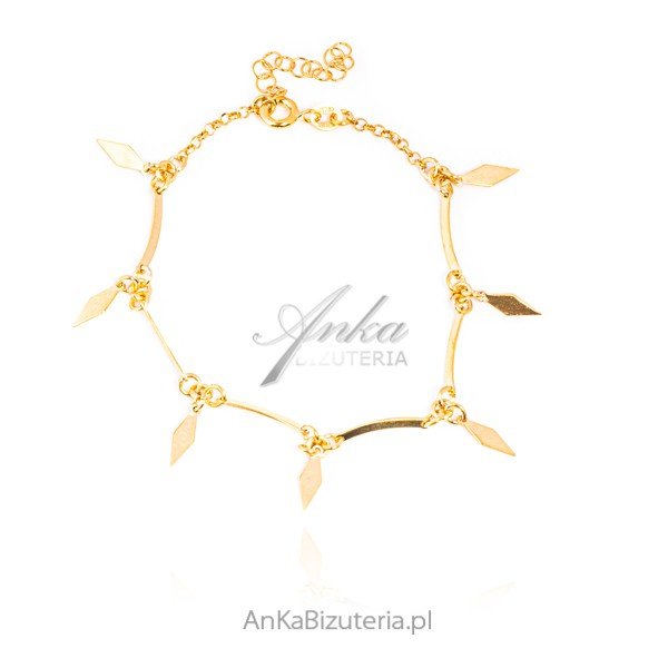 ankabizuteria.pl Elegancka bransoletka srebrna pozłacana - AnKa ...