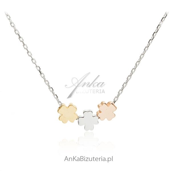 ankabizuteria.pl Naszyjnik srebrny z koniczynkami -Jubiler AnKa - AnKa ...