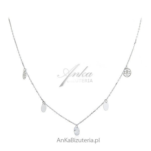 ankabizuteria.pl Srebrny naszyjnik CHOKER z białą cyrkonią - AnKa ...