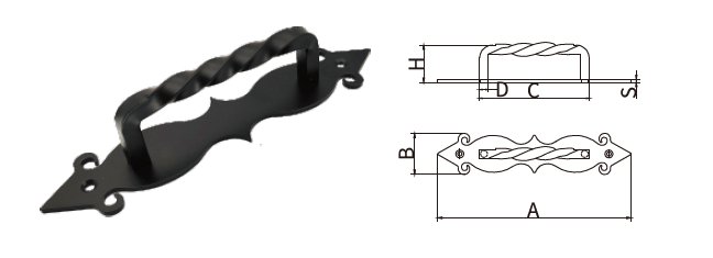 Antaba Drzwiowa Kuta 220mm – Uchwyt do Drzwi - Chle-Mar | Sklep EMPIK.COM