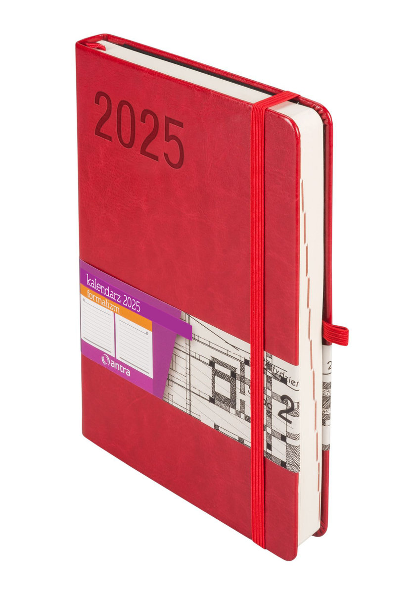 Antra, Formalizm, kalendarz 2025, A5, czerwony - Antra | Sklep EMPIK.COM