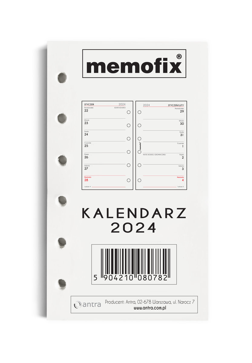 Antra, Wkład kalendarzowy 2024 A6 MEM/K/TNS - Antra | Sklep EMPIK.COM