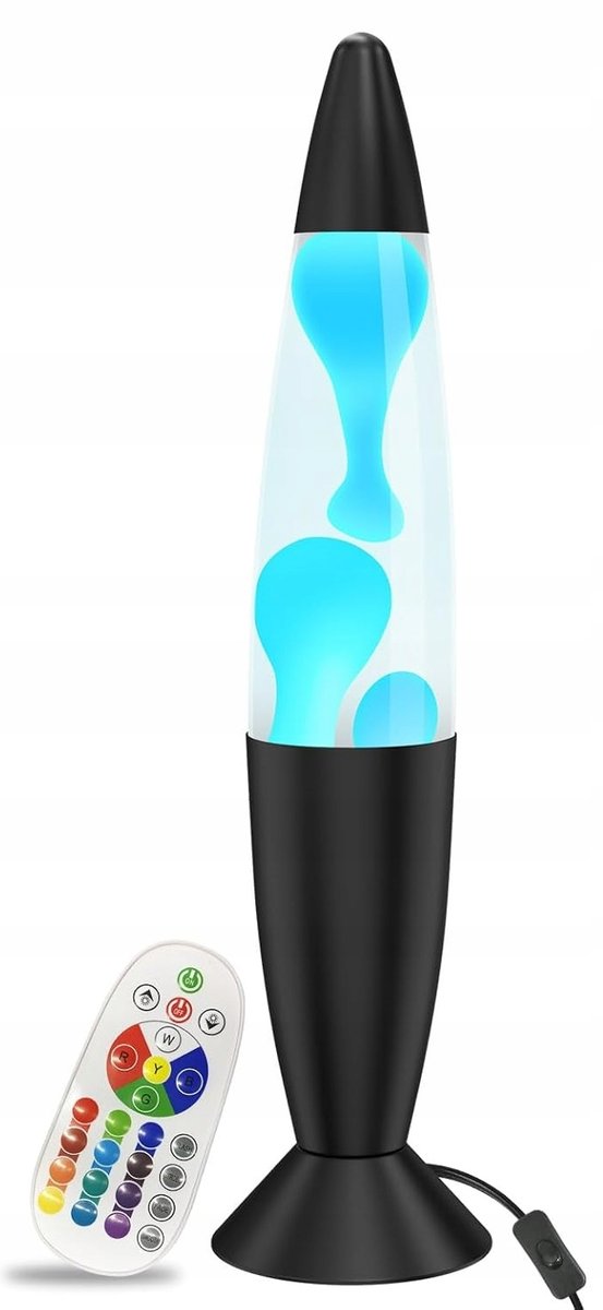 Aonesy Lampa Lava LED 40,6 cm 17 kolorów z pilotem do pokoju dzieci ...
