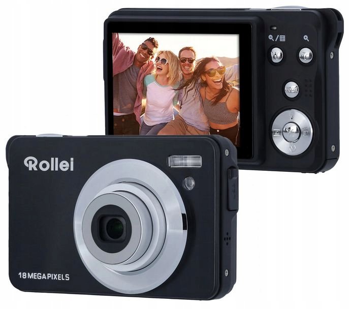 APARAT CYFROWY ROLLEI WYŚWIETLACZ LCD 18MP 8X Hybrydowy zoom Wideo HDV - Rollei | Sklep EMPIK.COM