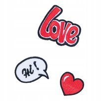 Aplikacja łatka na klej Zestaw Naszywek Zestaw Love 3 szt - Inna marka | Sklep EMPIK.COM