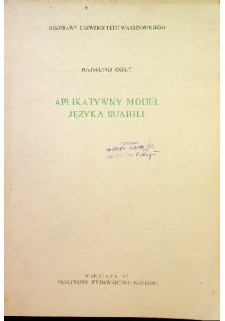 Aplikatyny model języka suahili - Opracowanie zbiorowe | Książka w Empik