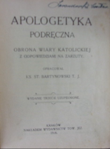 Apologetyka Podręczna 1918r. - W opisie | Książka w Empik