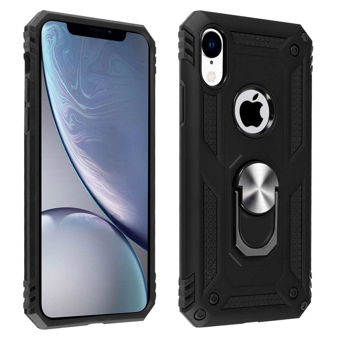 Apple iPhone XR Case Bi Material Sztywny miękki magnetyczny stojak z ...