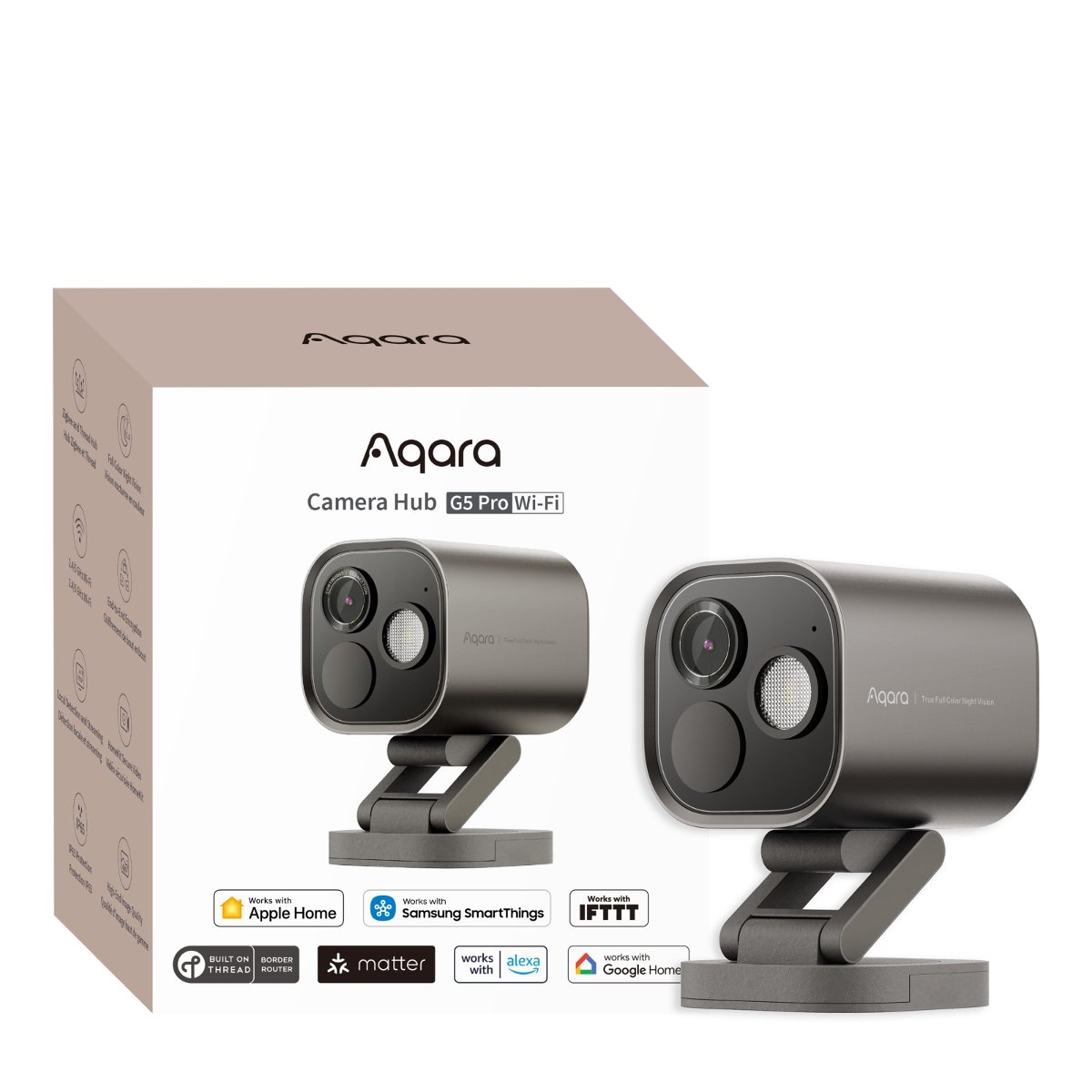 Aqara Camera Hub G5 Pro Wi-Fi Szara | Kamera IP | 1520p, Zigbee, CH ...