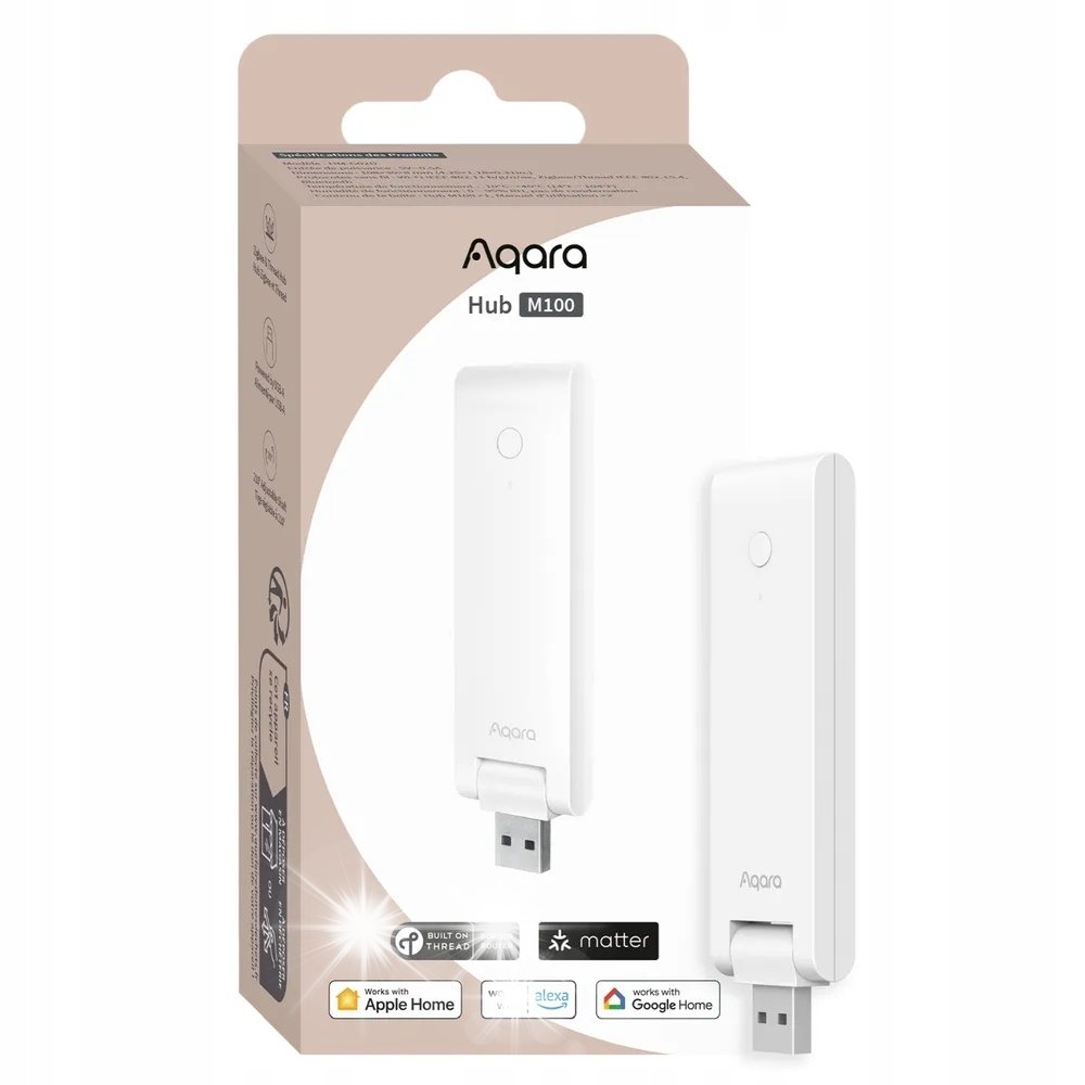 Aqara M100 USB Zigbee Thread Hub Mostek Matter Centralka Smart Home ...