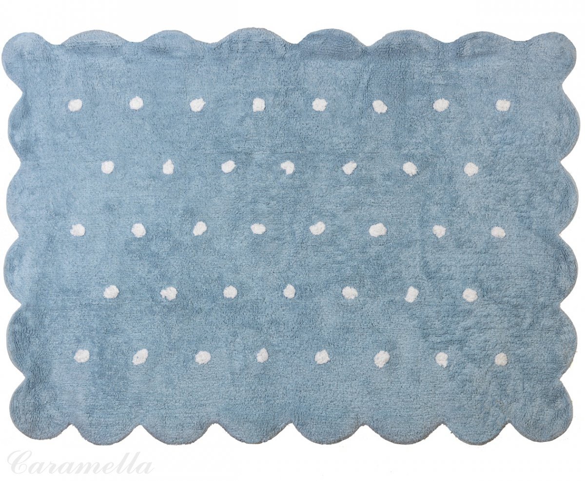 Aratextil - Dywan do Prania w Pralce Herbatnik Błękitny w Białe Groszki ...