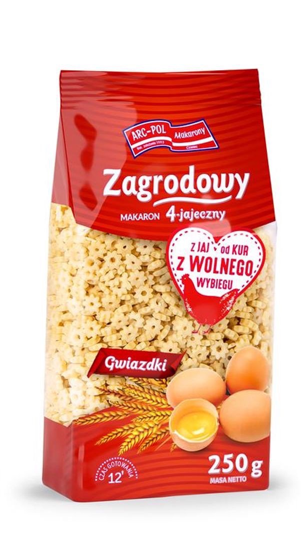 Arc-Pol Makaron Zagrodowy gwiazdki 4-jajeczny 250 g - ARC-POL | Sklep ...