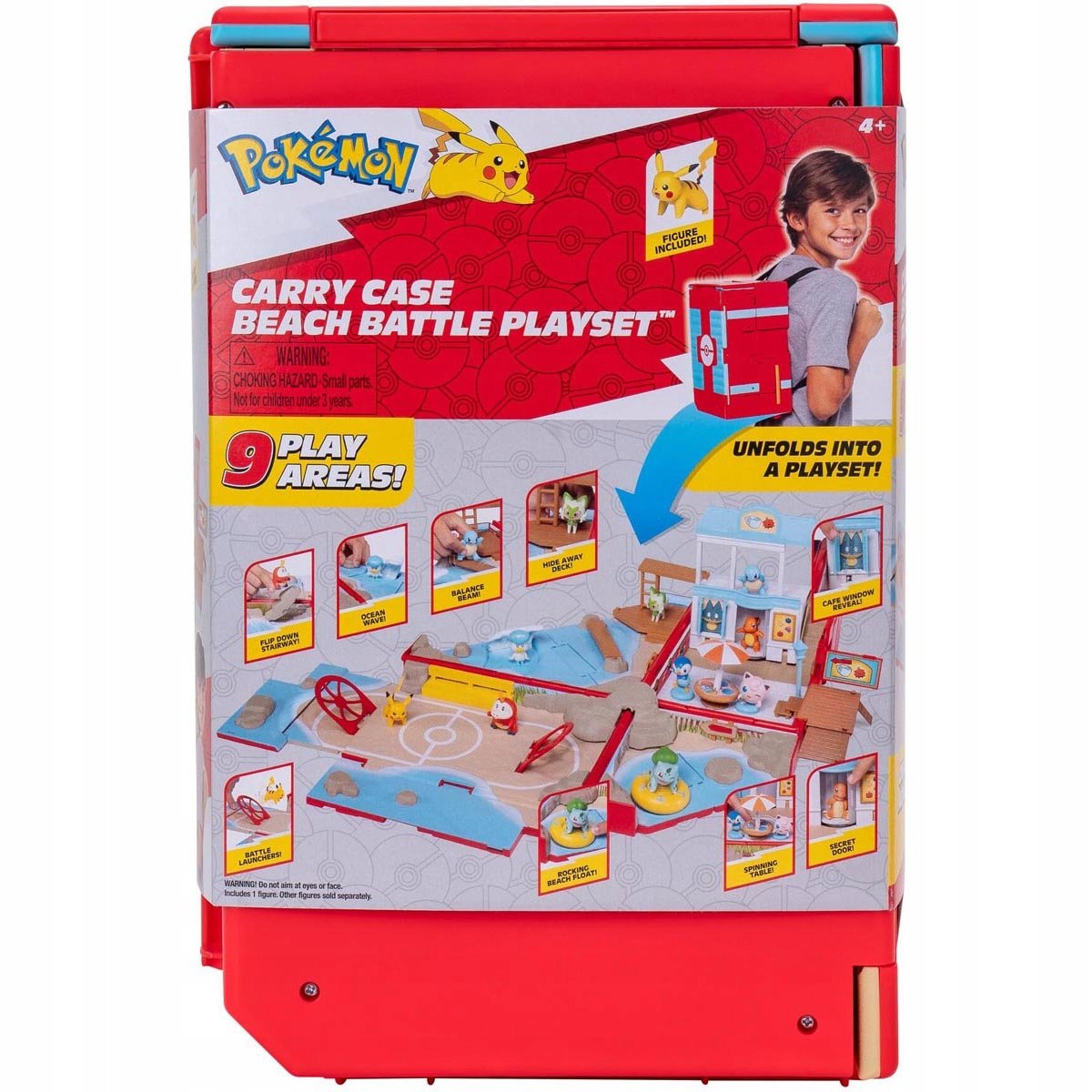 ARENA POKEMON Plecak Beach Battle Bitwa na Plaży + Figurka PIkachu ...