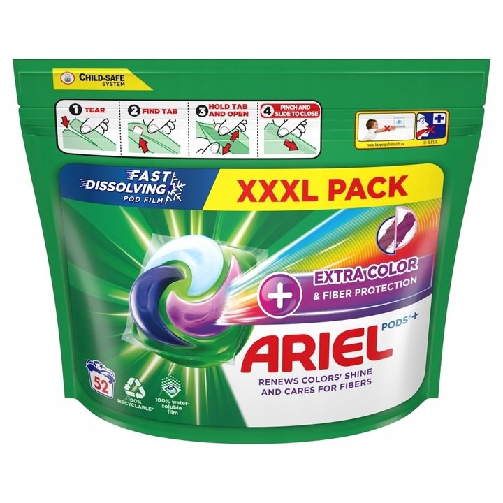 ARIEL COLOUR CARE CAPSULES HEAVY DUTY 1 IN 1 BAG 1 1.3104 - Ariel ...