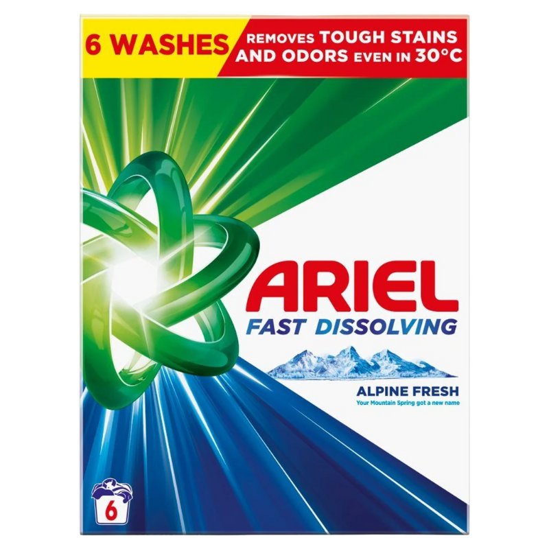 Ariel Fast Dissolving Proszek do Prania Alpine Fresh 330g (6 Prań ...