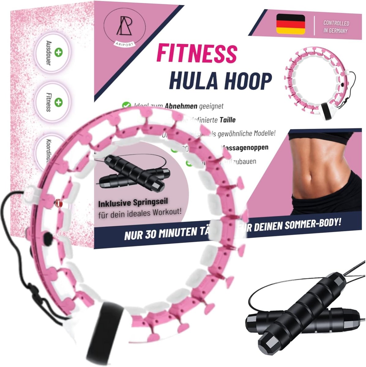 ARIPORT Fitness Hula Hop do Odchudzania Różowe - Inna marka | Sport ...