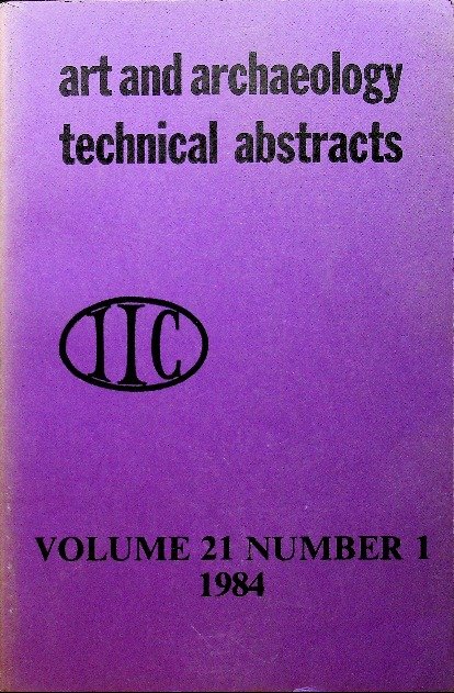 Art and archaeology technical abstracts vol 21 number 1 - W opisie ...