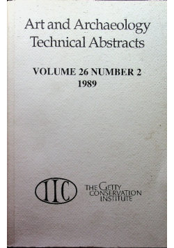Art and archaeology technical abstracts vol 26 number 2 - Opracowanie ...