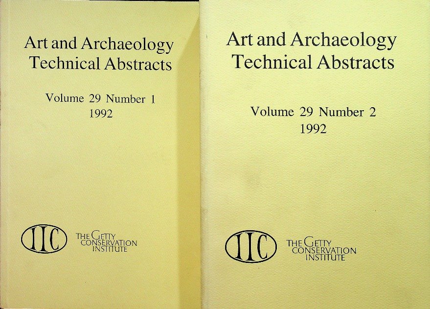 Art and archaeology technical abstracts Volume 29 Number 1 and 2 - W ...