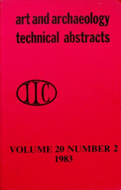 Art archaeology technical abstracts Voume 20 Number 2 - W opisie ...