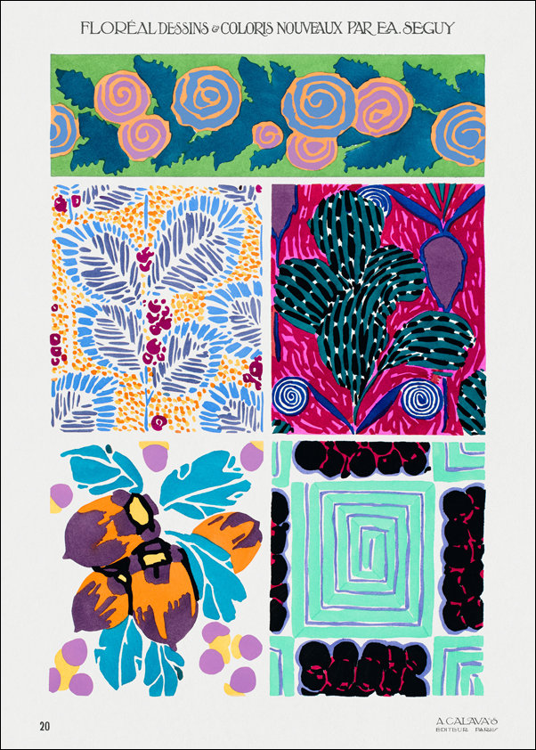 Art deco pattern, art nouveau painting, plate no. - Inna marka | Sklep ...