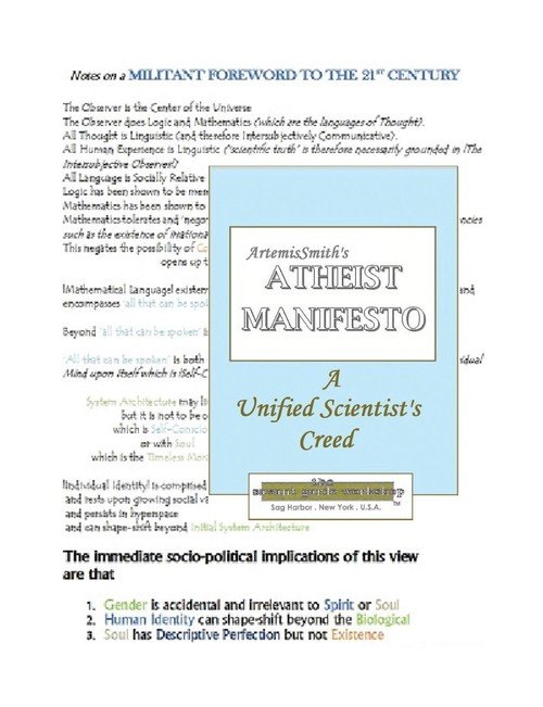 ArtemisSmith's ATHEIST MANIFESTO a Unified Scientist's Creed - Morpurgo ...