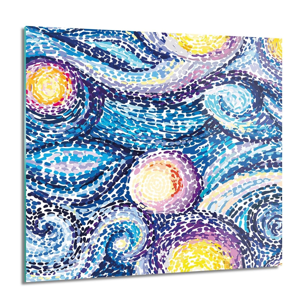 ArtprintCave, Fale słońce kreski Obraz na szkle na ścianę, 60x60 cm ...