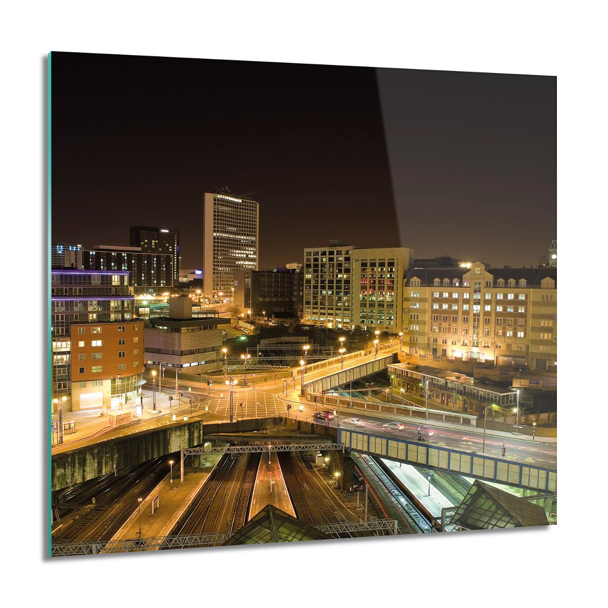 ArtprintCave, Miasto noc UK kwadrat foto na szkle, 60x60 cm ...