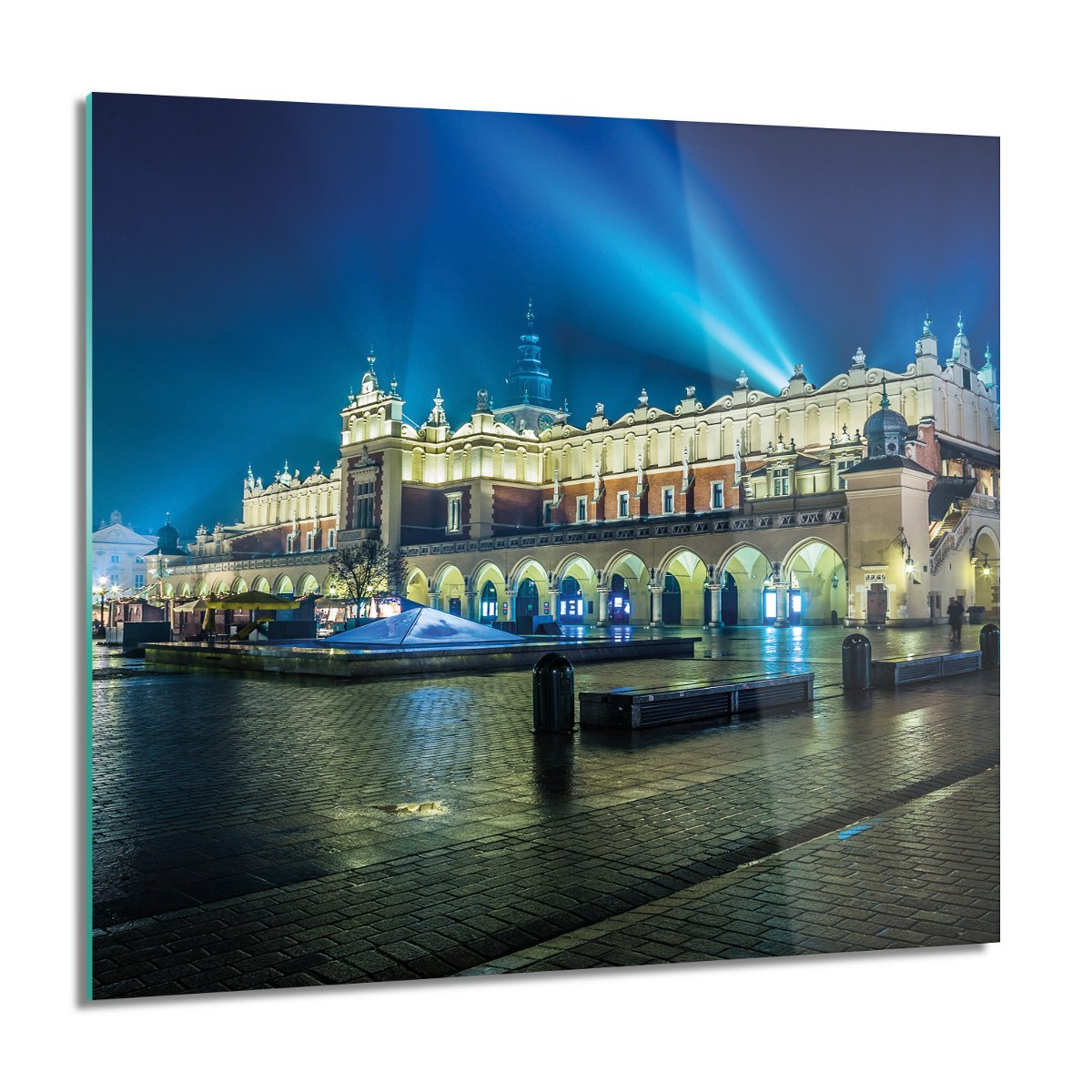 ArtprintCave, Miasto rynek noc obraz na szkle na ścianę, 60x60 cm ...