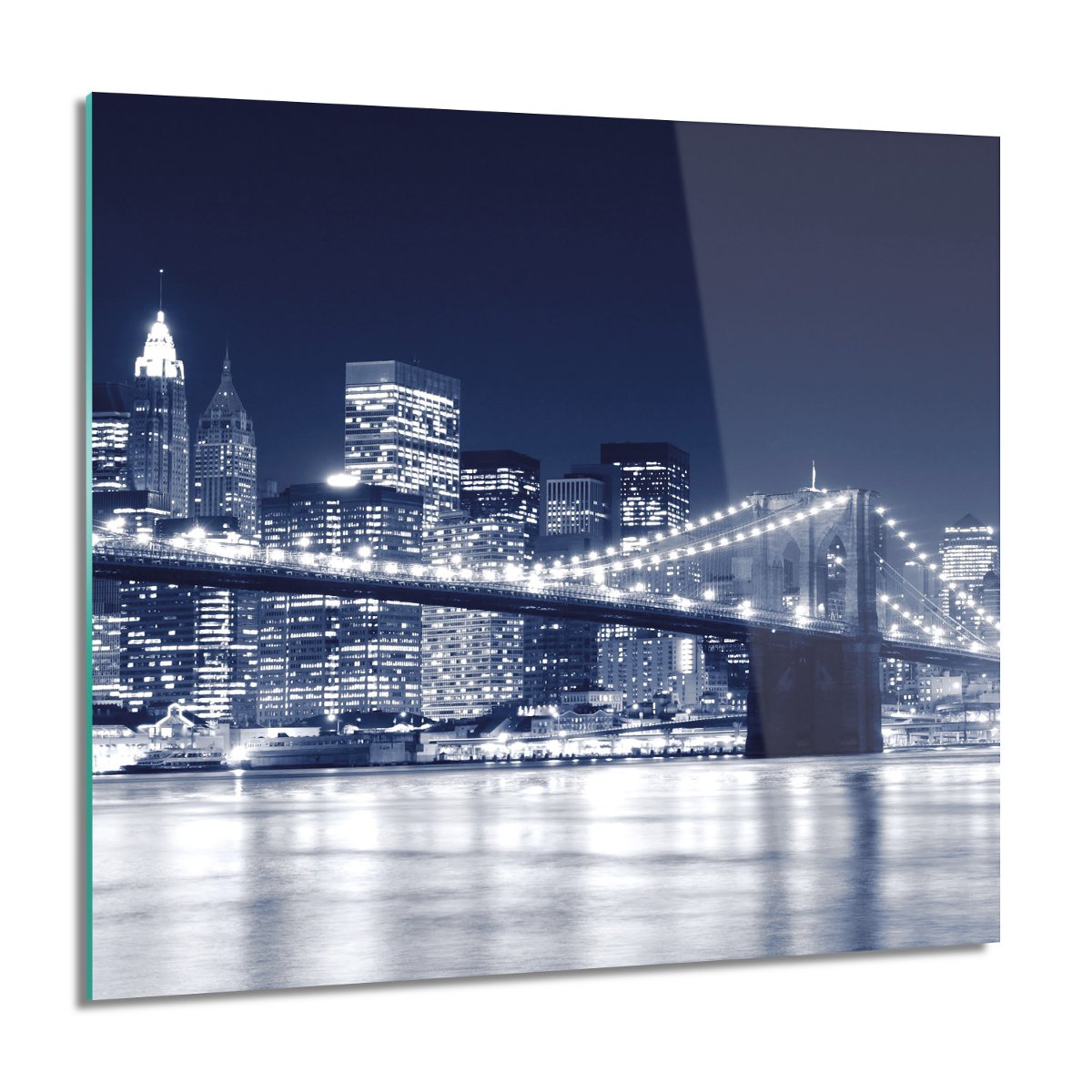 ArtprintCave, Most Brooklyn noc obraz na szkle ścienny, 60x60 cm ...