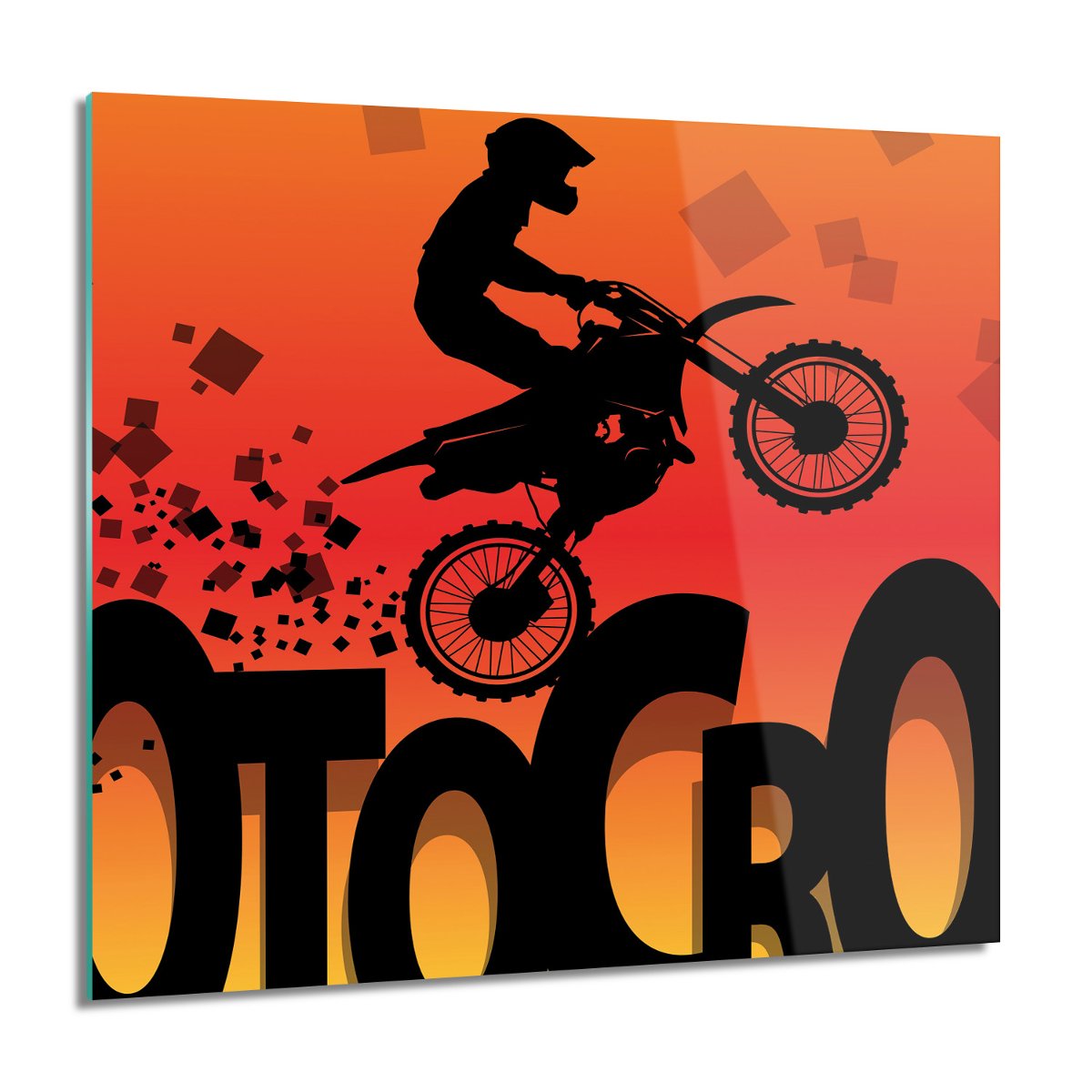 ArtprintCave, Obraz na szkle, Rysunek motocross, 60x60 cm ...