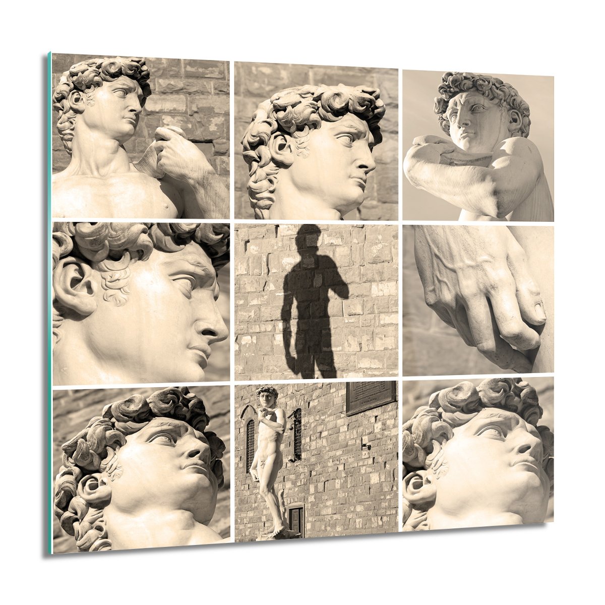 ArtprintCave, Obraz na szkle, Rzeźba Dawid kolaż, 60x60 cm ...