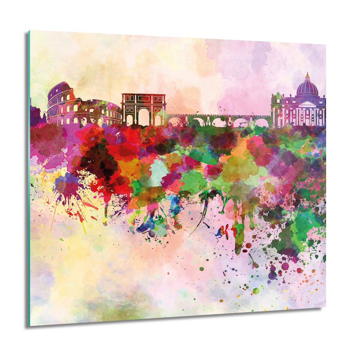 ArtprintCave, Obraz na szkle, Rzym akwarela, 60x60 cm - ArtPrintCave ...