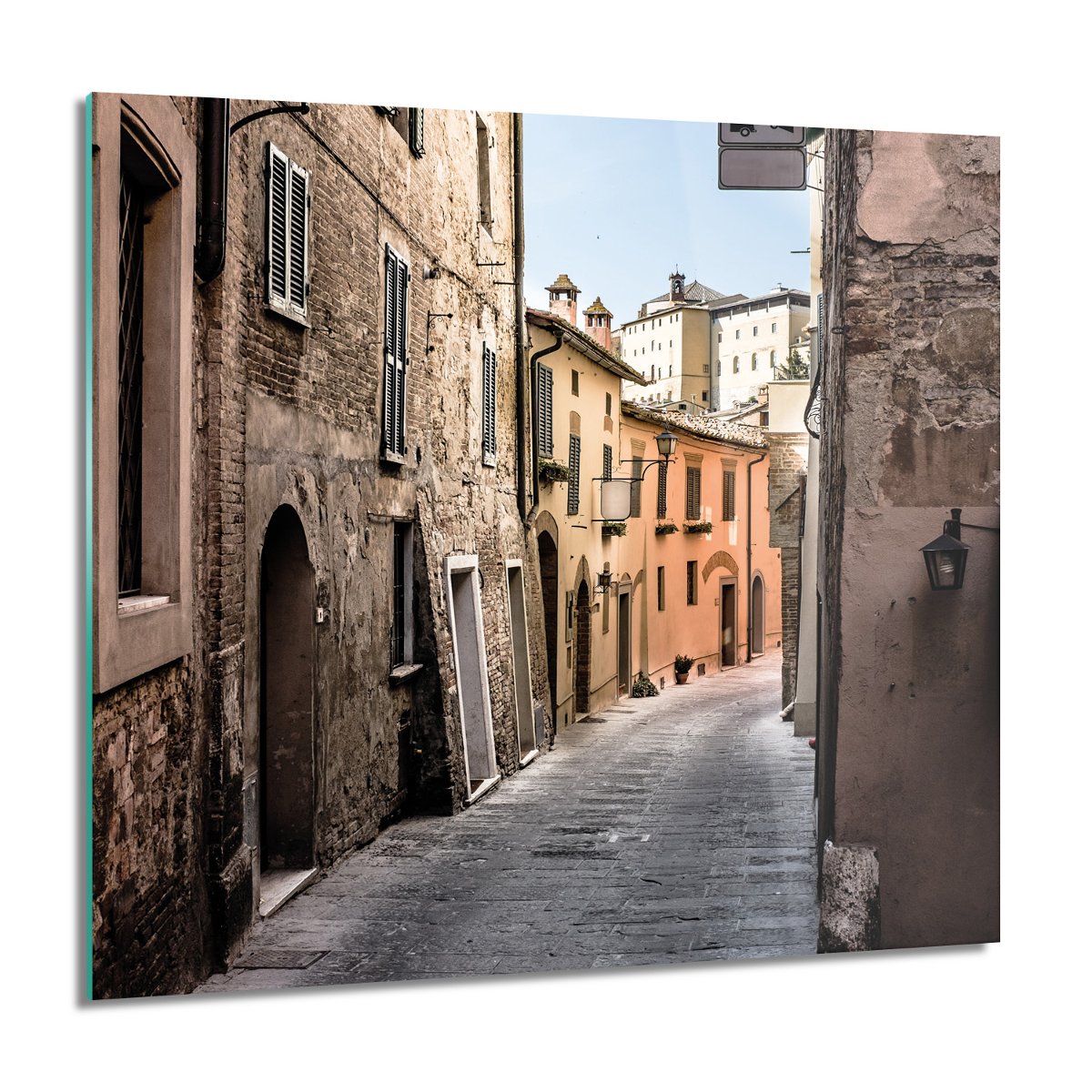 ArtprintCave, Obraz na szkle, Toskania stara ulica, 60x60 cm ...