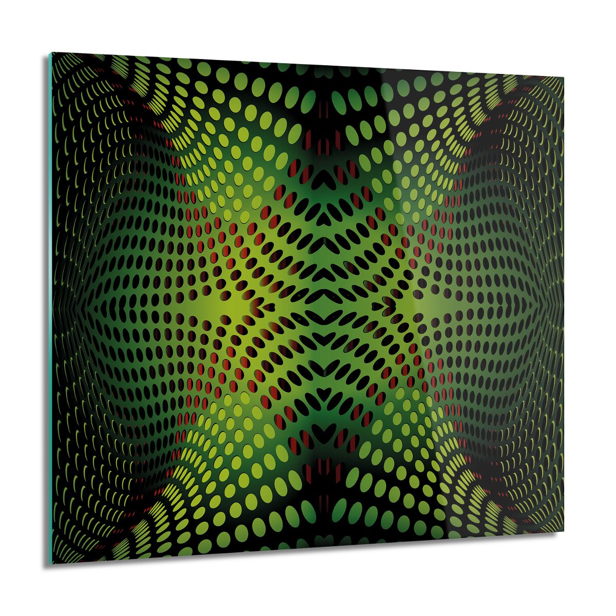 ArtprintCave, Obraz na szkle, Zielona iluzja 3D, 60x60 cm ...