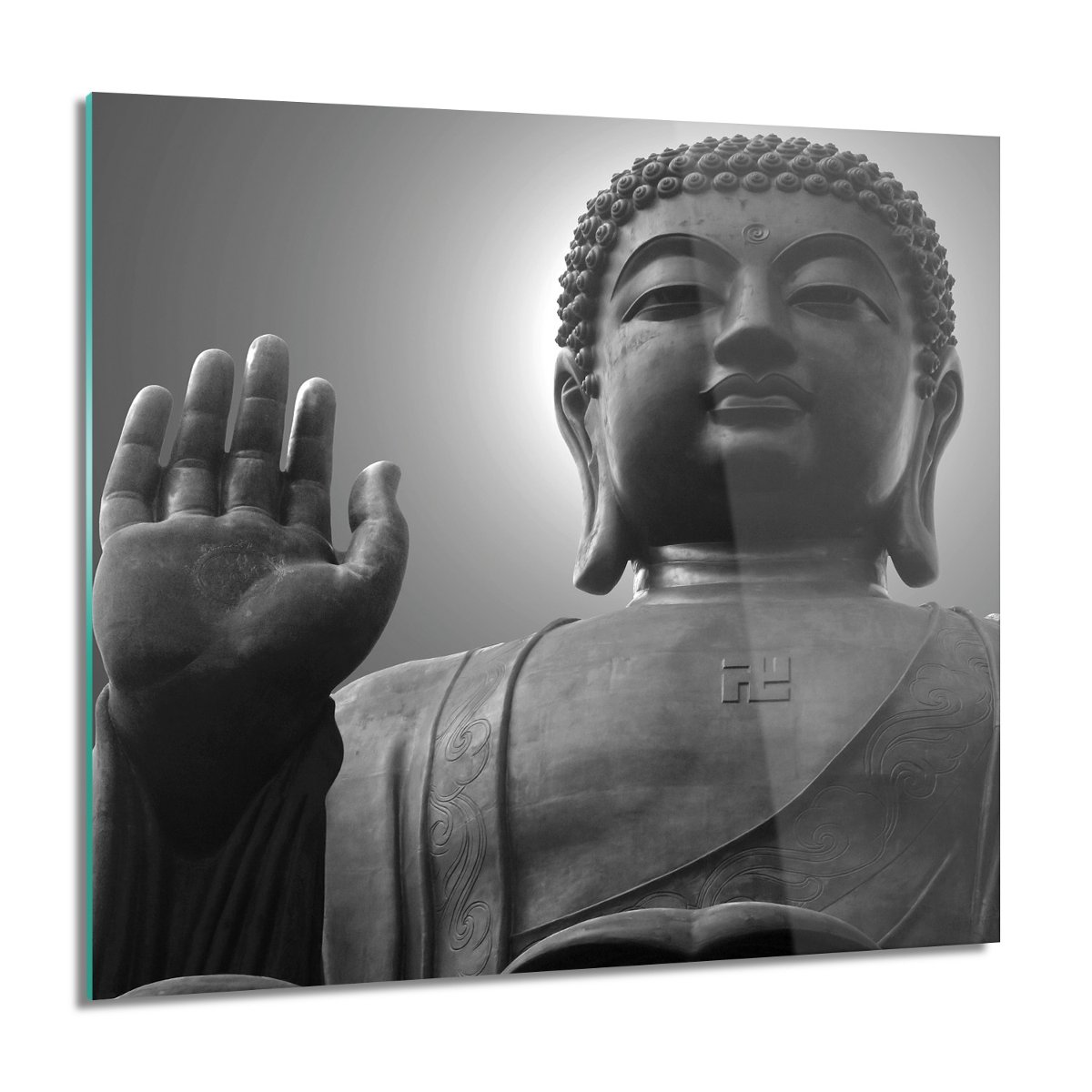ArtprintCave, Ogromny Budda posąg foto szklane ścienne, 60x60 cm ...
