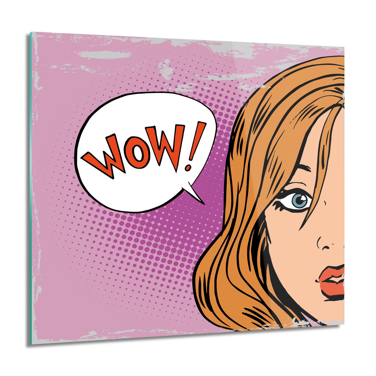 ArtprintCave, Pani dymek pop art do łazienki obraz szklany, 60x60 cm ...