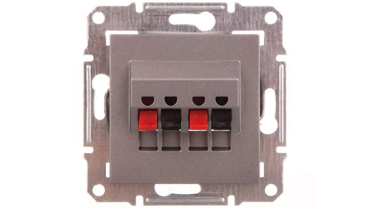 ASFORA Gniazdo głośnikowe podwójne bez ramki stal EPH5700162 ...